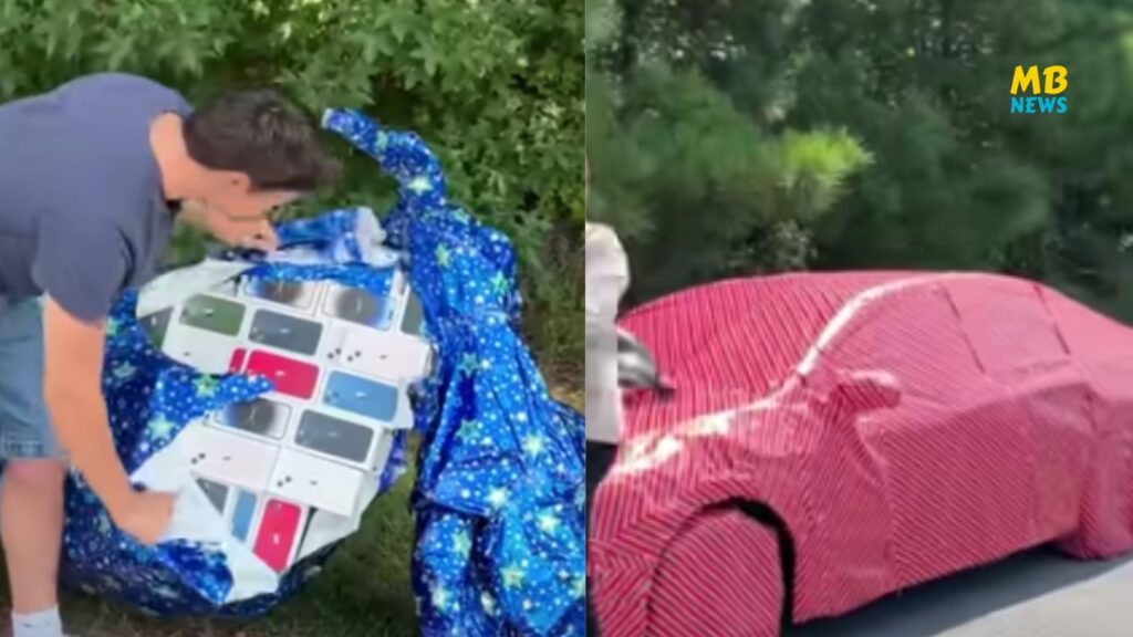 MrBeast Pranks A Boy With IPhone-Covered Car In 'Guess The Gift' Challenge!