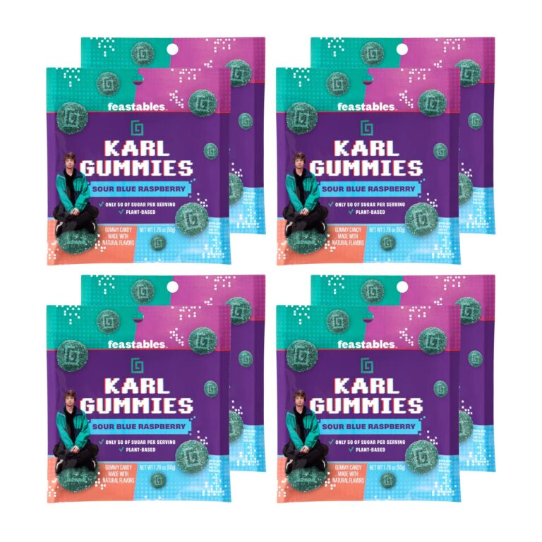 Feastables MrBeast Karl Gummies: Sour Green Apple And Sour Blue ...