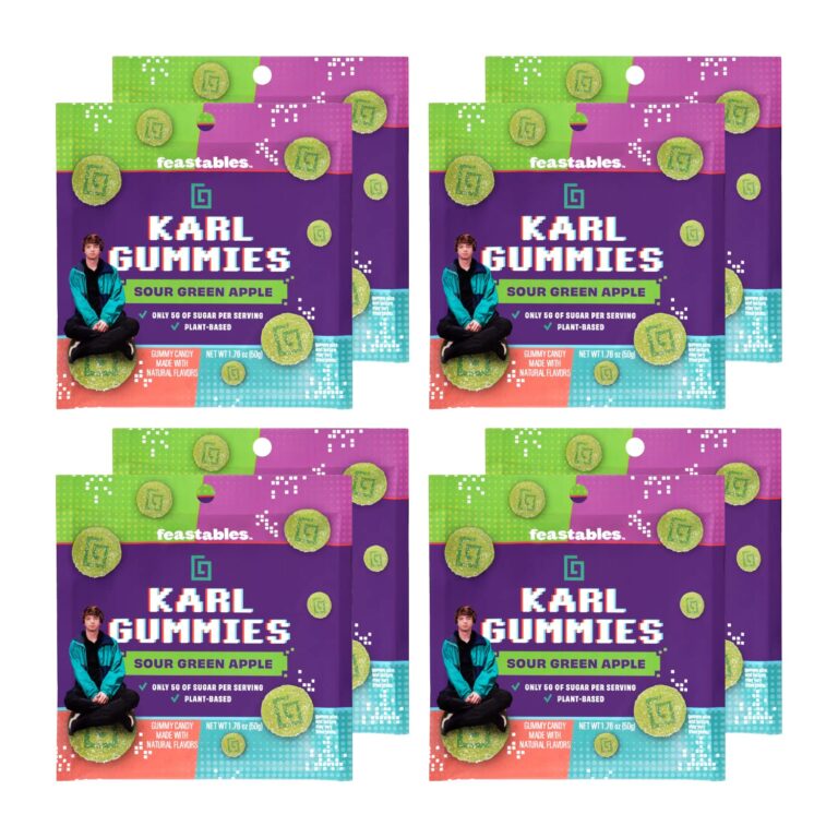 Feastables MrBeast Karl Gummies: Sour Green Apple And Sour Blue ...